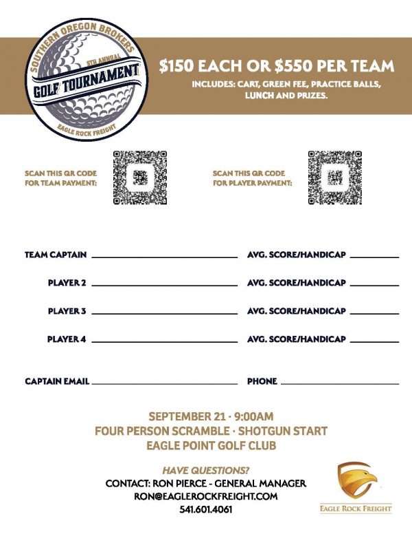 Golf Tournament Sign Up Flyer – Eagle Freight